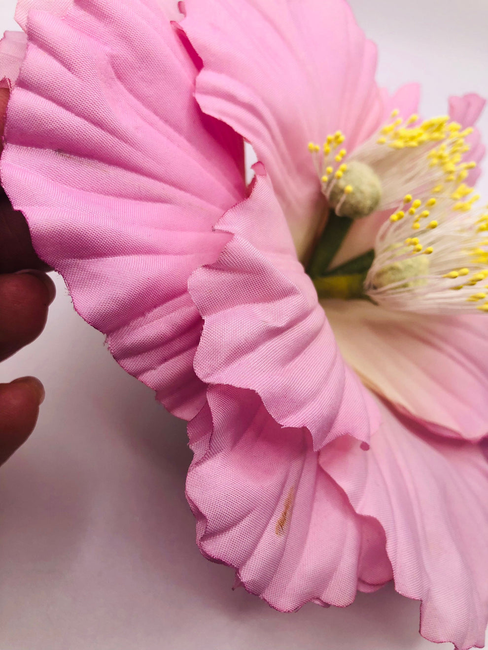 Karin's Garden 8" Hibiscus Flower Pin Pinch Clip.