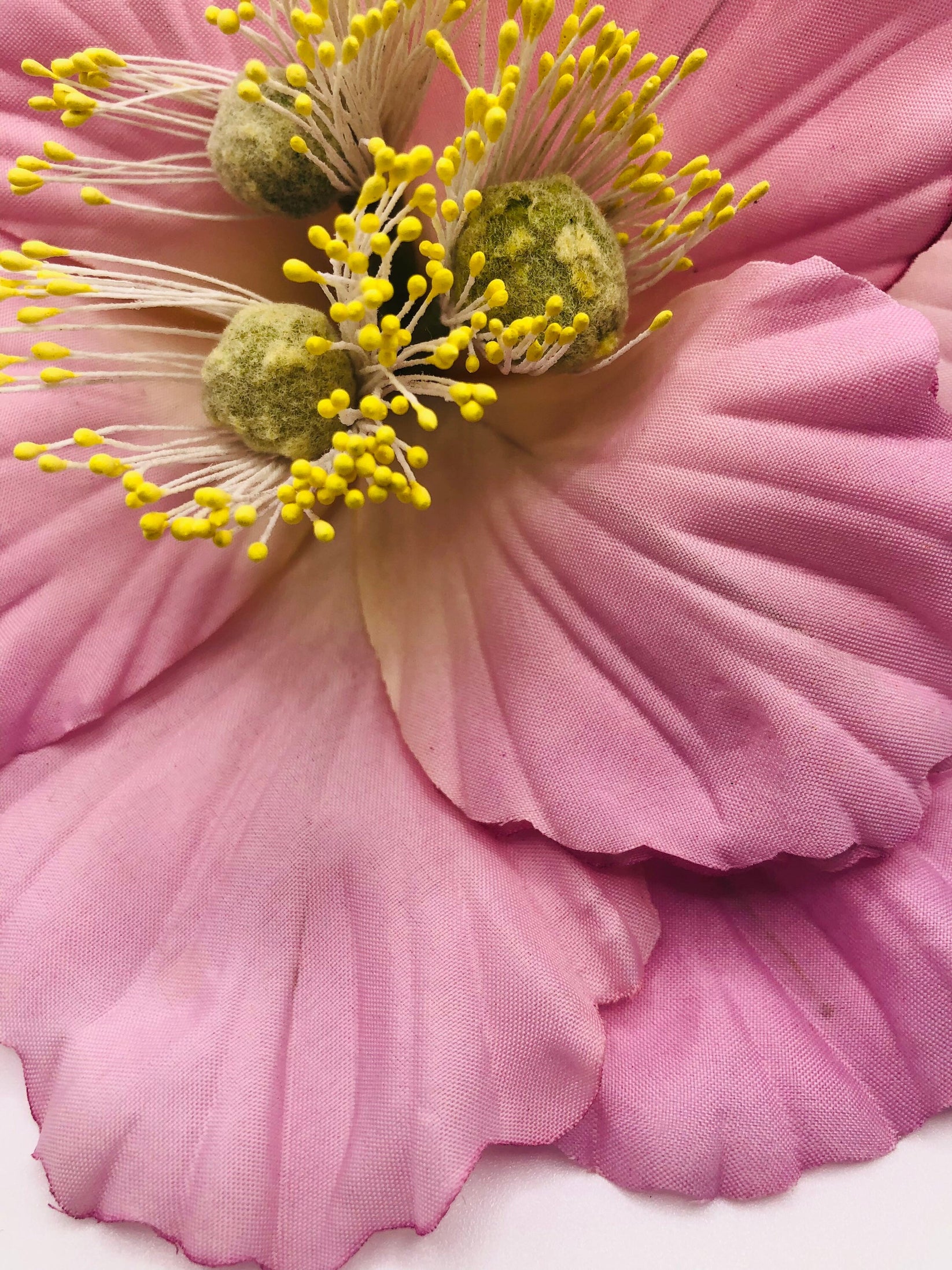 Karin's Garden 8" Hibiscus Flower Pin Pinch Clip.