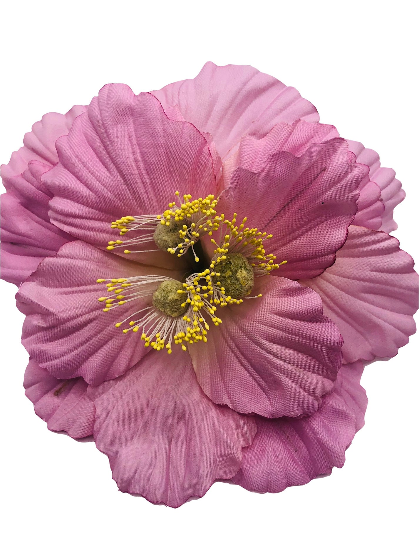 Karin's Garden 8" Hibiscus Flower Pin Pinch Clip.