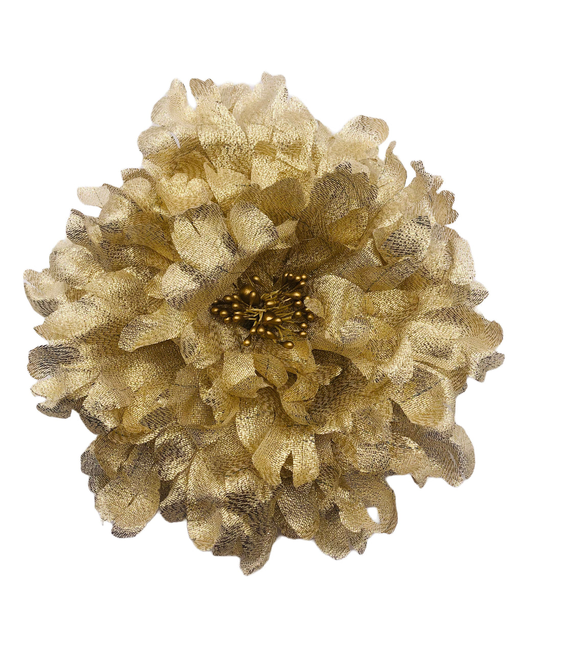 Karin’s Garden 8" Gold Metallic Flower Pin Clip – Karin's Garden